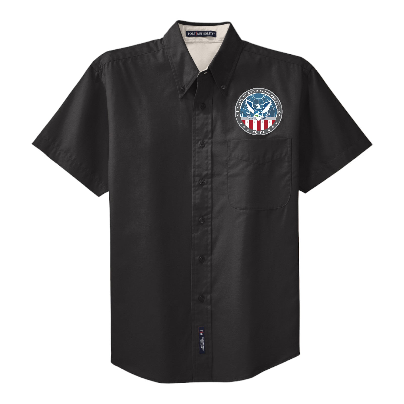 MEN'S CBP OFFICE OF TRADE SHORT SLEEVE TWILL BUTTON UP DRESS SHIRT-S50 ...