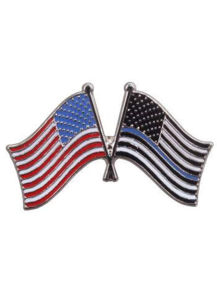 THIN BLUE LINE & US FLAG PIN – Sally's Cop Shop