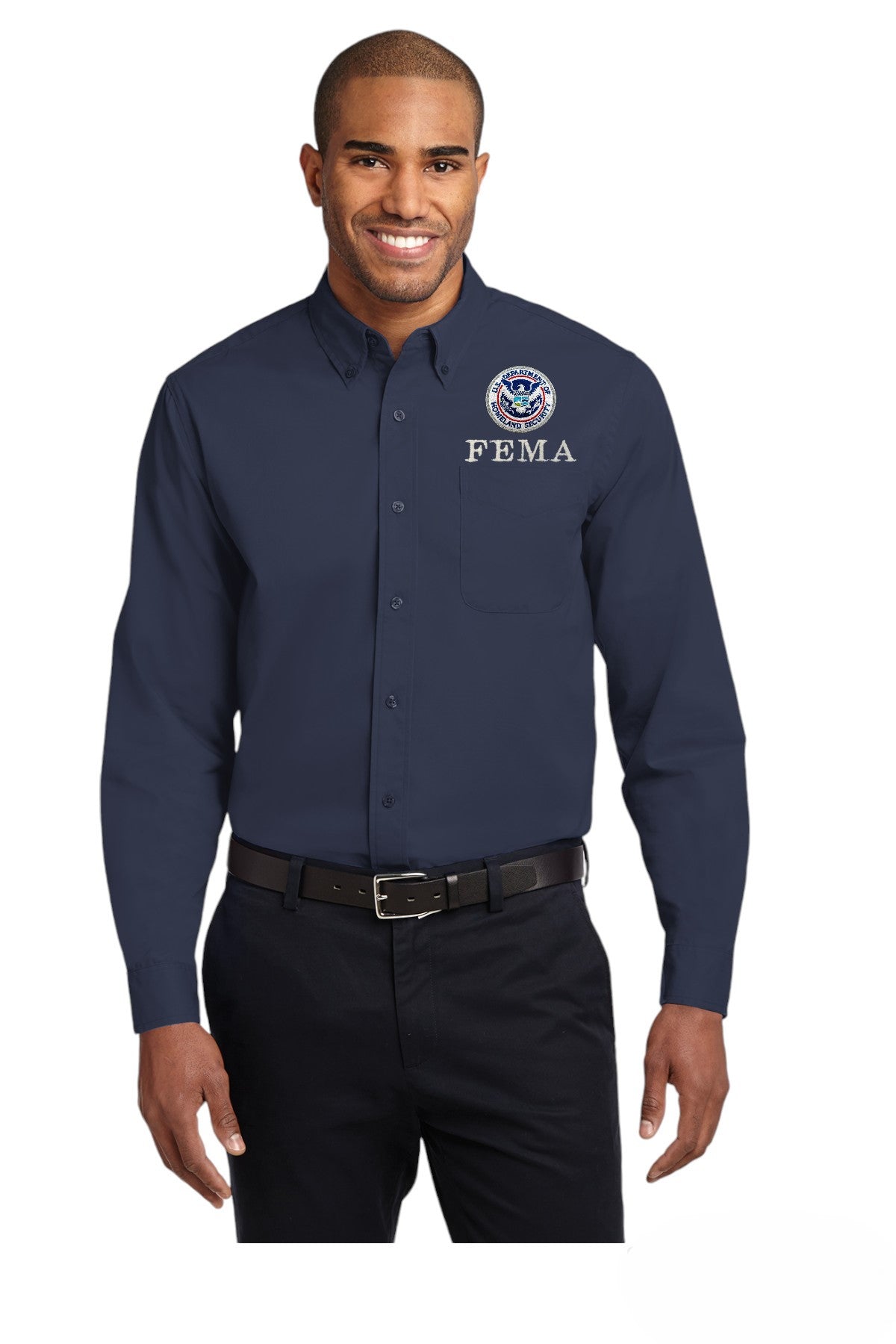 MEN'S FEMA BUTTON UP DRESS SHIRT-S608 – Sally's Cop Shop