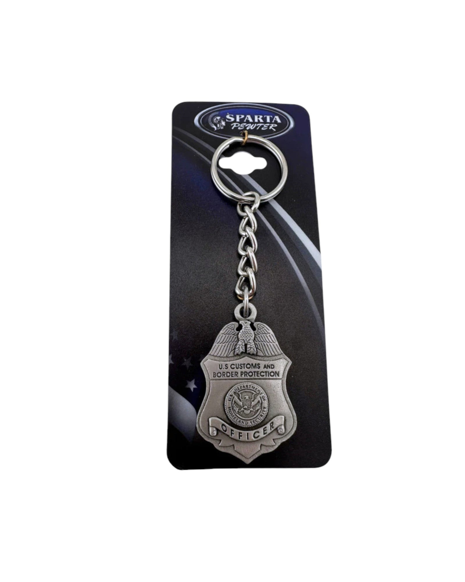 CBP OFFICER PEWTER KEYCHAIN – Sally's Cop Shop