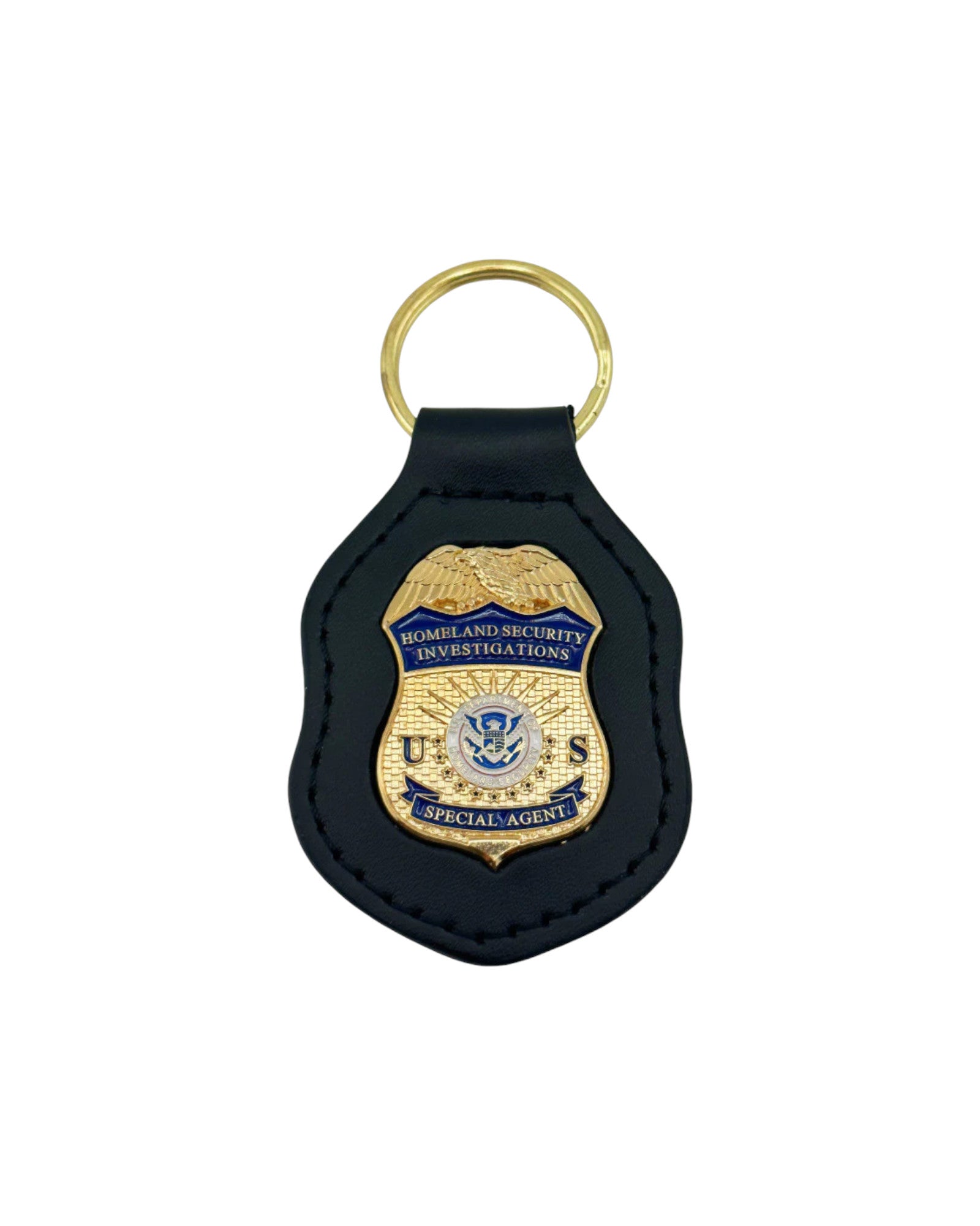 HSI LEATHER BACK KEY FOB – Sally's Cop Shop