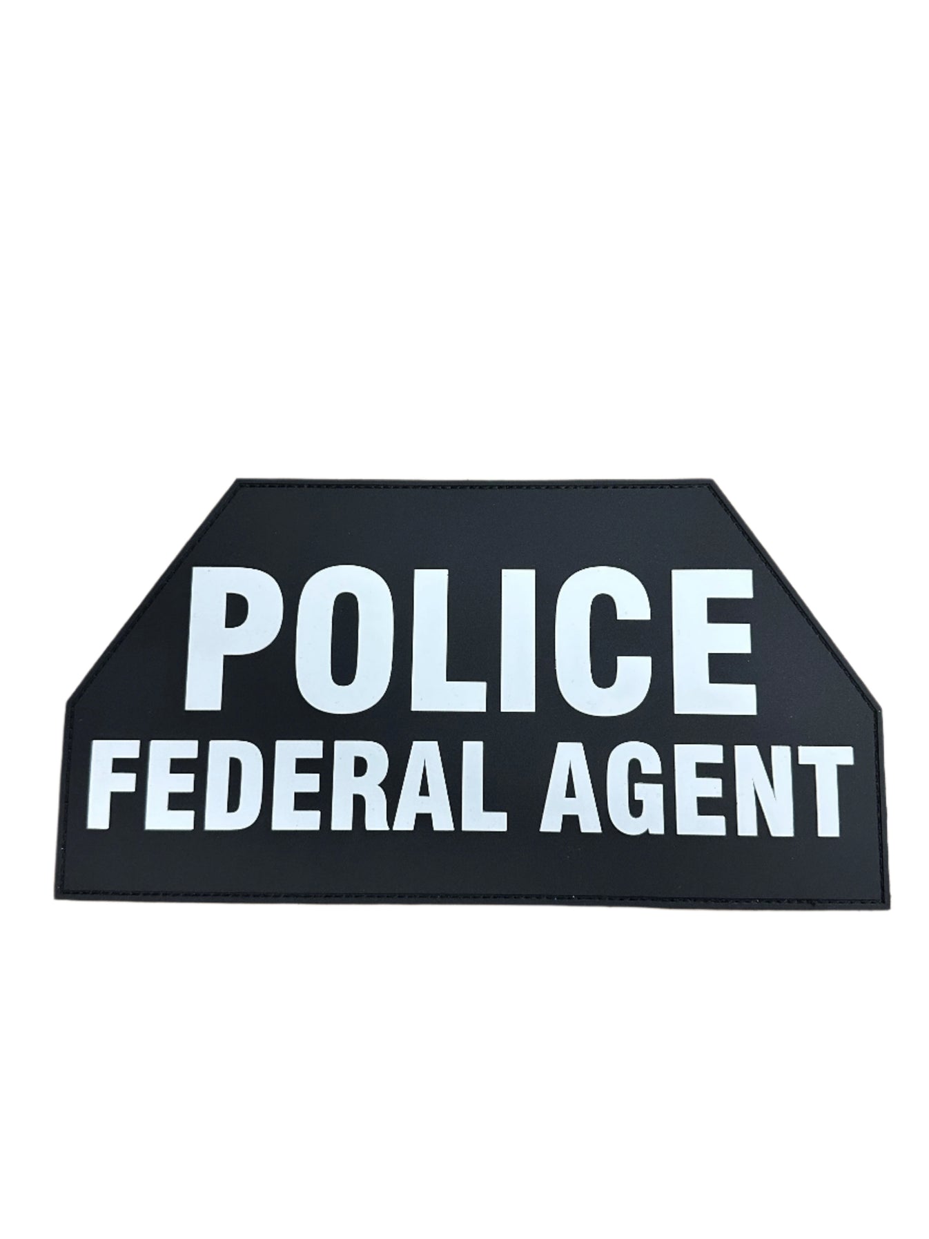 POLICE FEDERAL AGENT BACK VEST PANEL: BLACK/WHITE – Sally's Cop Shop