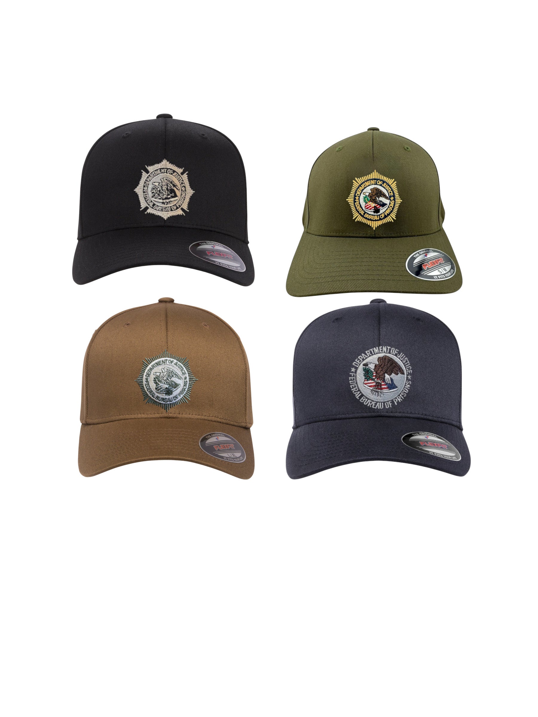 BOP EMBROIDERED BADGE ON FLEXFIT HAT – Sally's Cop Shop
