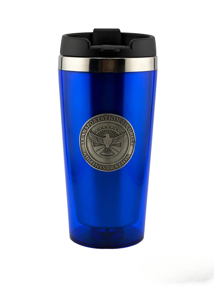 INSULATED TUMBLER W/ TSA INSIGNIA PEWTER SEAL-ROYAL BLUE – Sally's Cop Shop