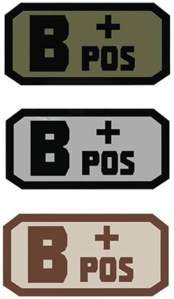 BLOOD TYPE RUBBER PATCH- PICK BLOOD TYPE – Sally's Cop Shop