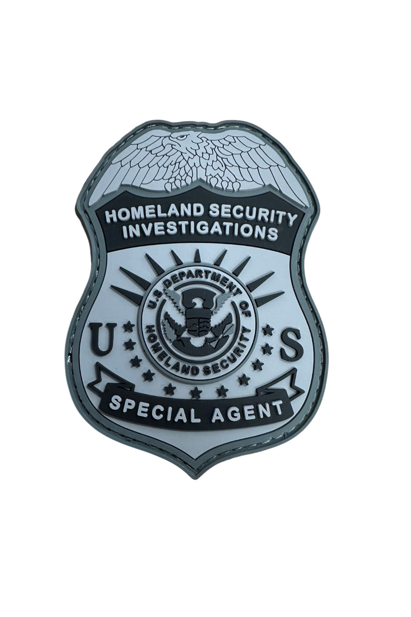 PVC HSI S/A BADGE PATCH-GREY/BLACK – Sally's Cop Shop