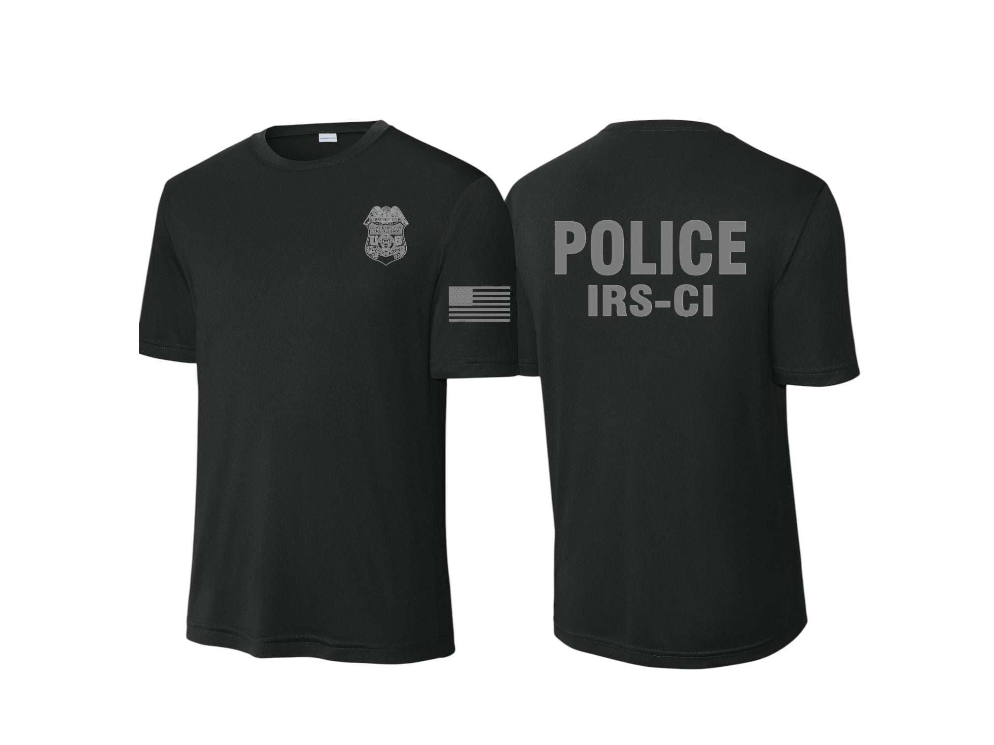 IRS RAID MOISTURE WICKING T-SHIRT-BLACK/GREY INK-ST350 – Sally's Cop Shop