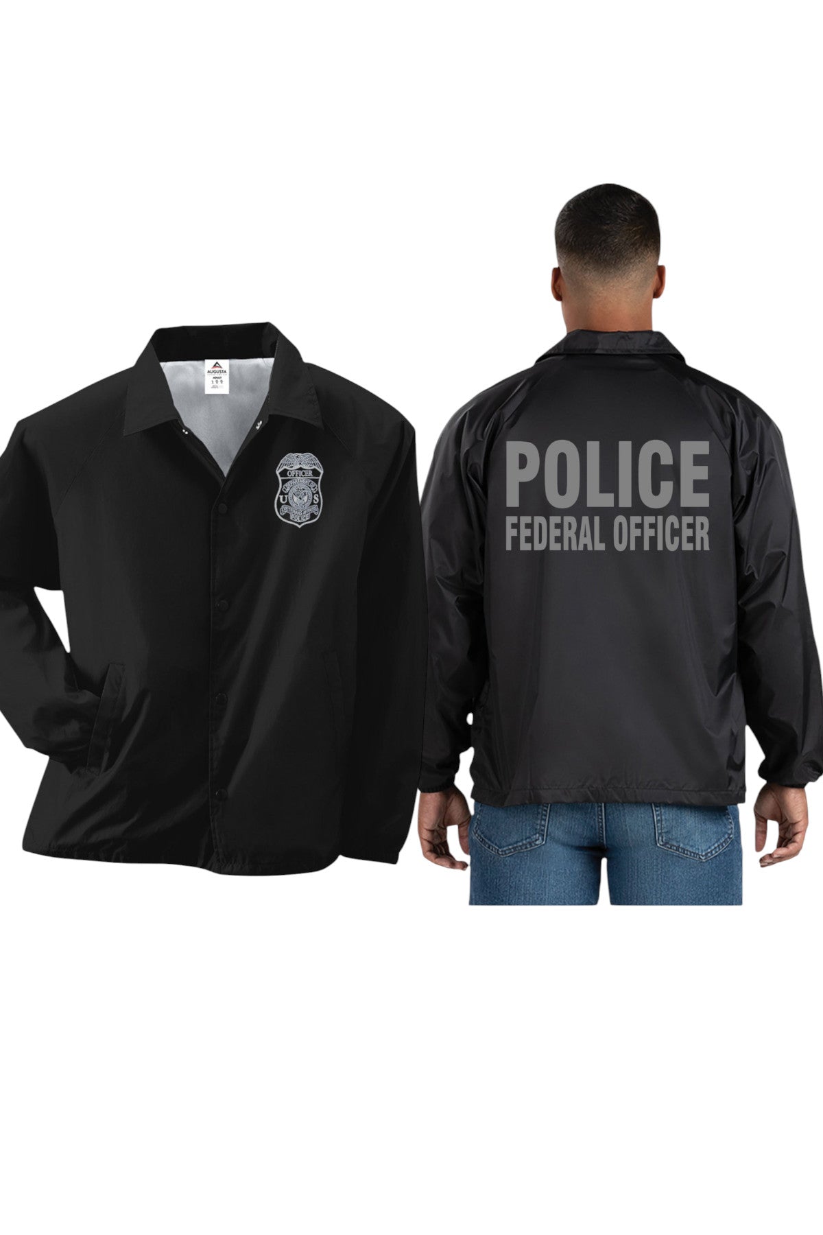 VA POLICE BADGE RAID JACKET-BLACK/GREY INK-3100 – Sally's Cop Shop