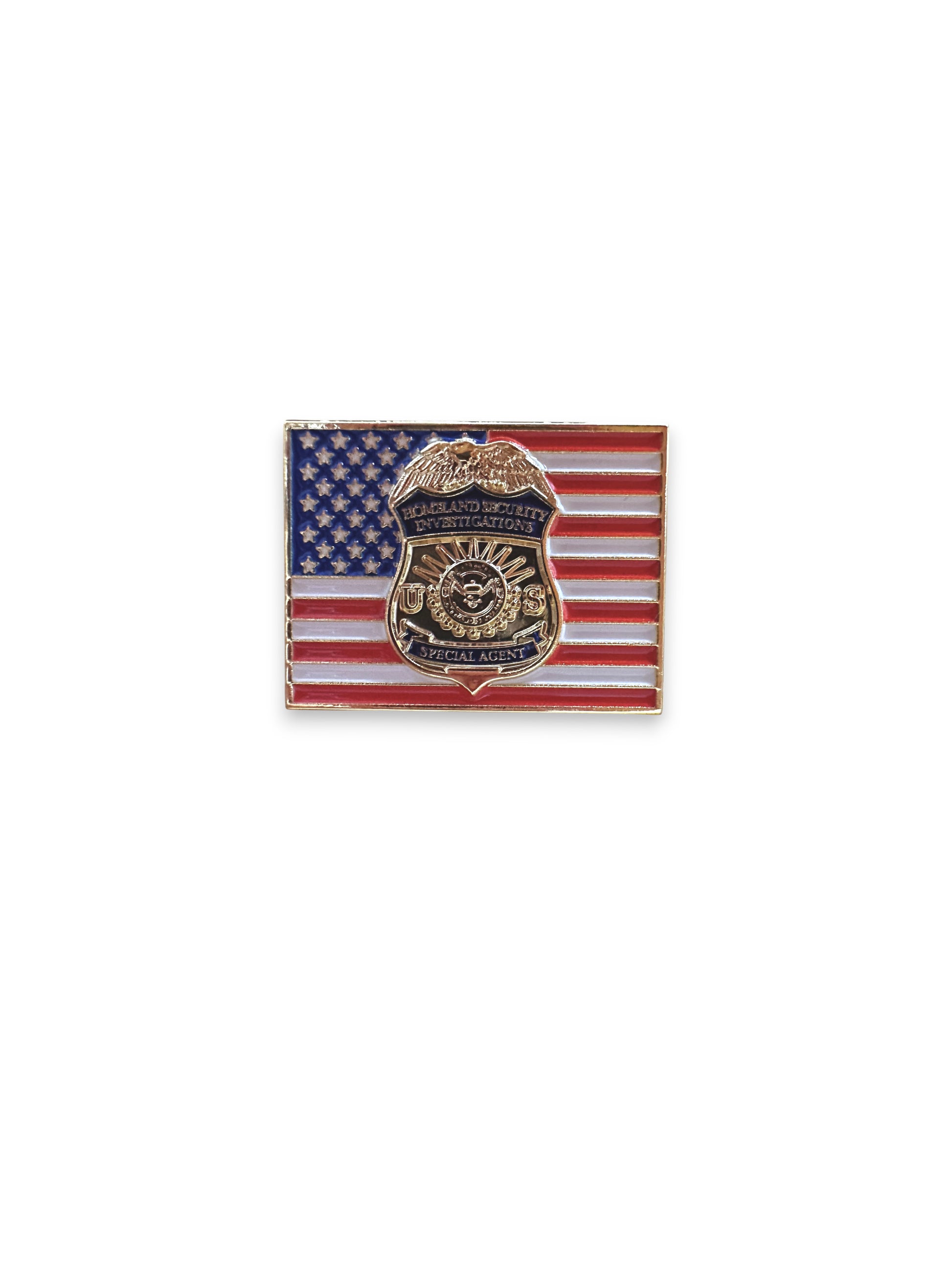 OVERSIZED HSI S/A BADGE FLAG TIE PIN-GOLD/MULTI-1.25" X .75" – Sally's ...
