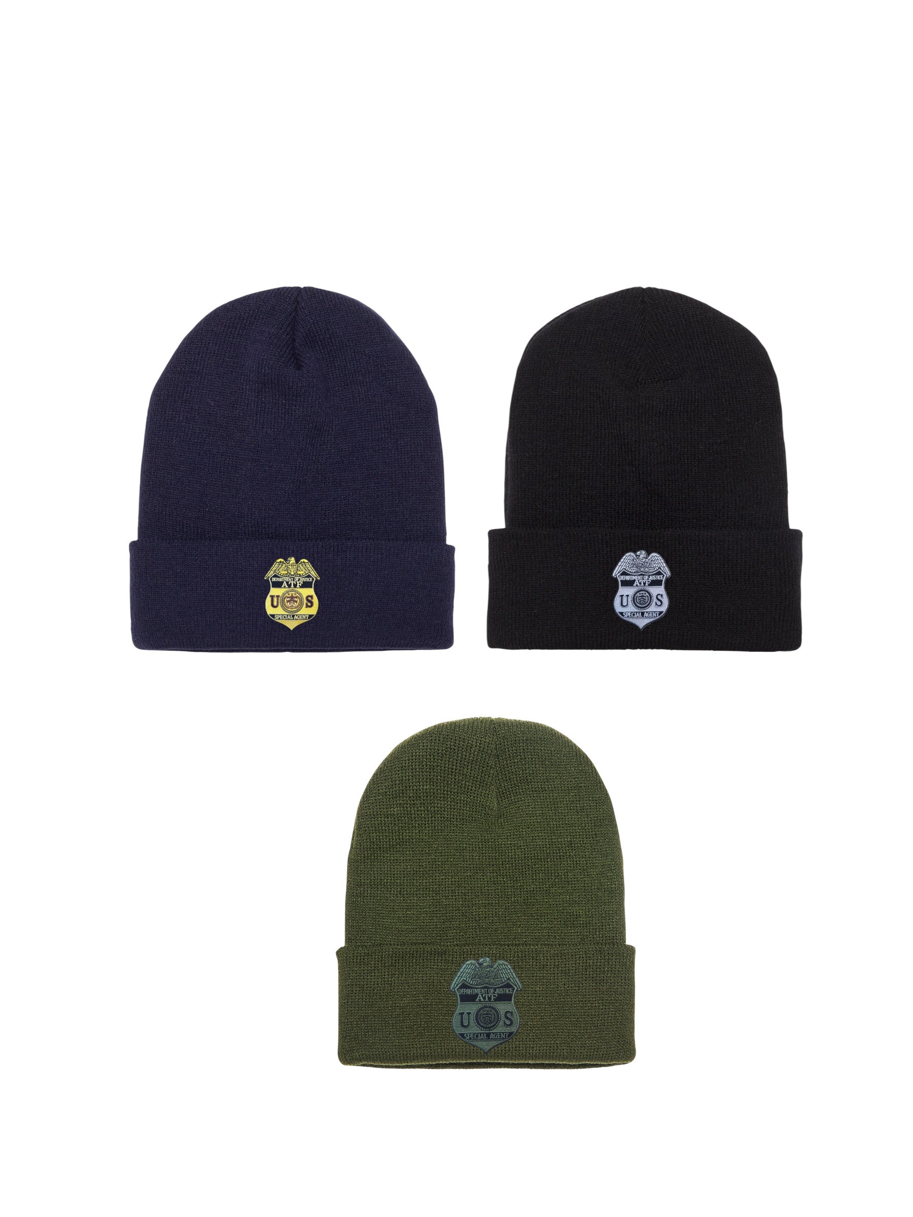 ATF SPECIAL AGENT BADGE CUFFED KNIT BEANIE – Sally's Cop Shop