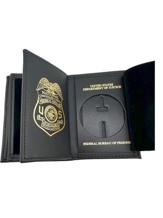 BOP BADGE WALLET 125-A USDOJ/FBOP-BLACK – Sally's Cop Shop