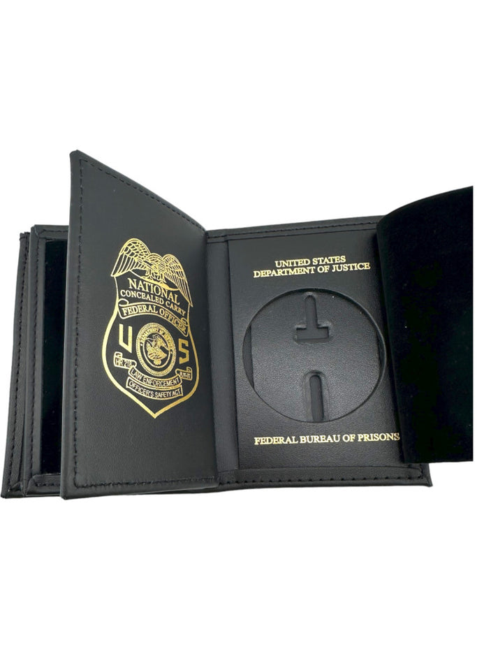 BOP BADGE WALLET 125-A USDOJ/FBOP-BLACK – Sally's Cop Shop