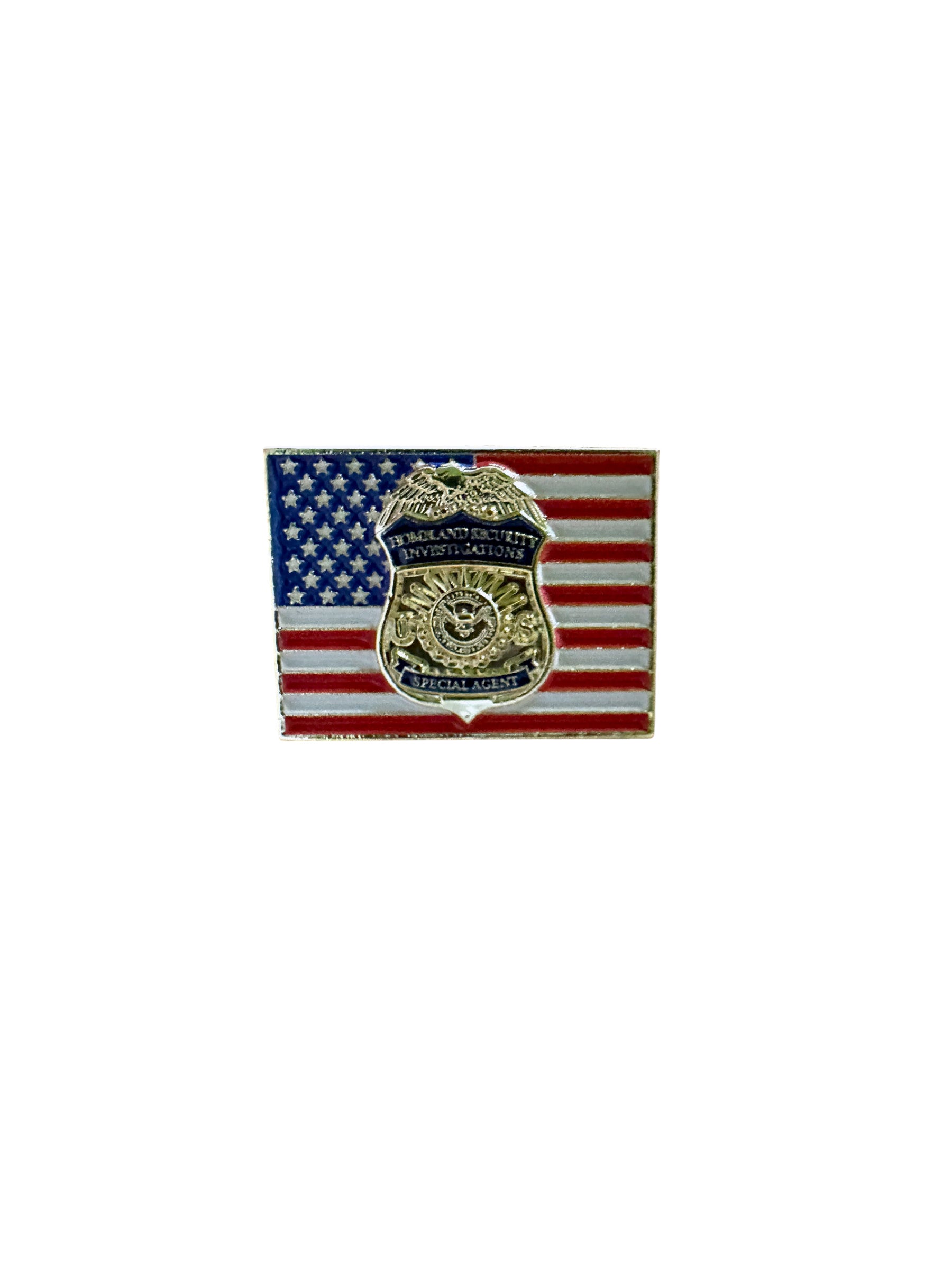 HSI S/A BADGE FLAG TIE PIN-GOLD/MULTI – Sally's Cop Shop
