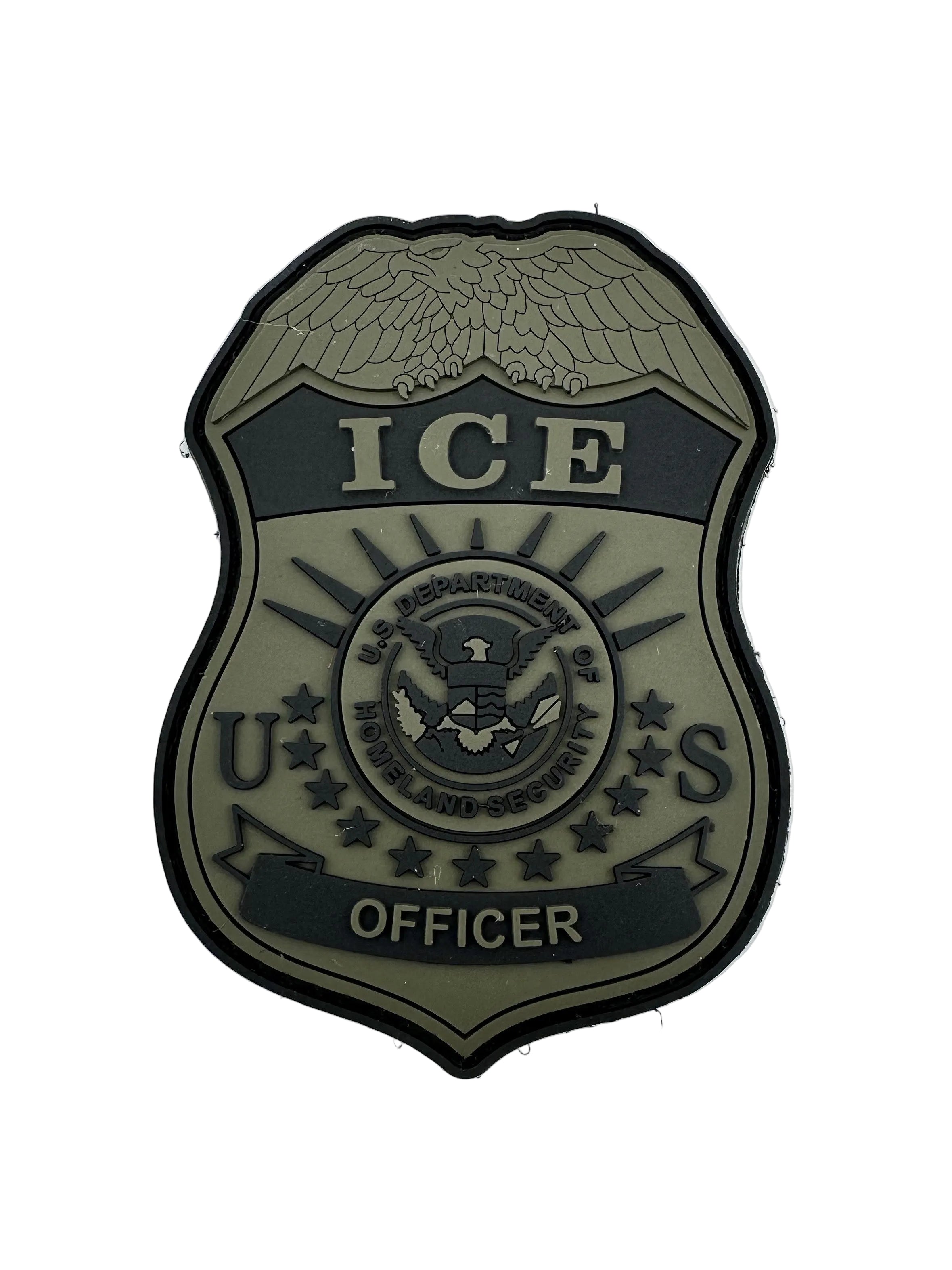 PVC ICE BADGE PATCH-OD/BLACK 3.25" – Sally's Cop Shop