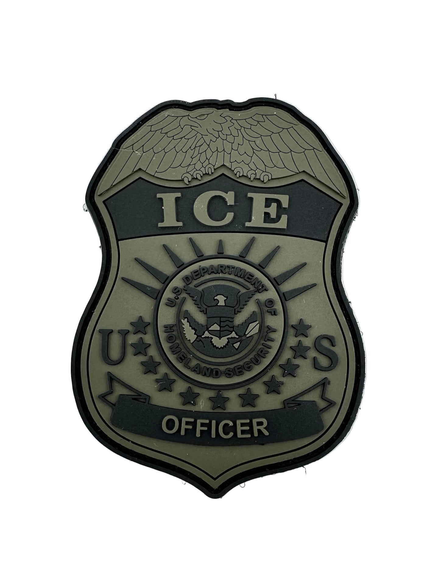 PVC ICE BADGE PATCH-OD/BLACK – Sally's Cop Shop