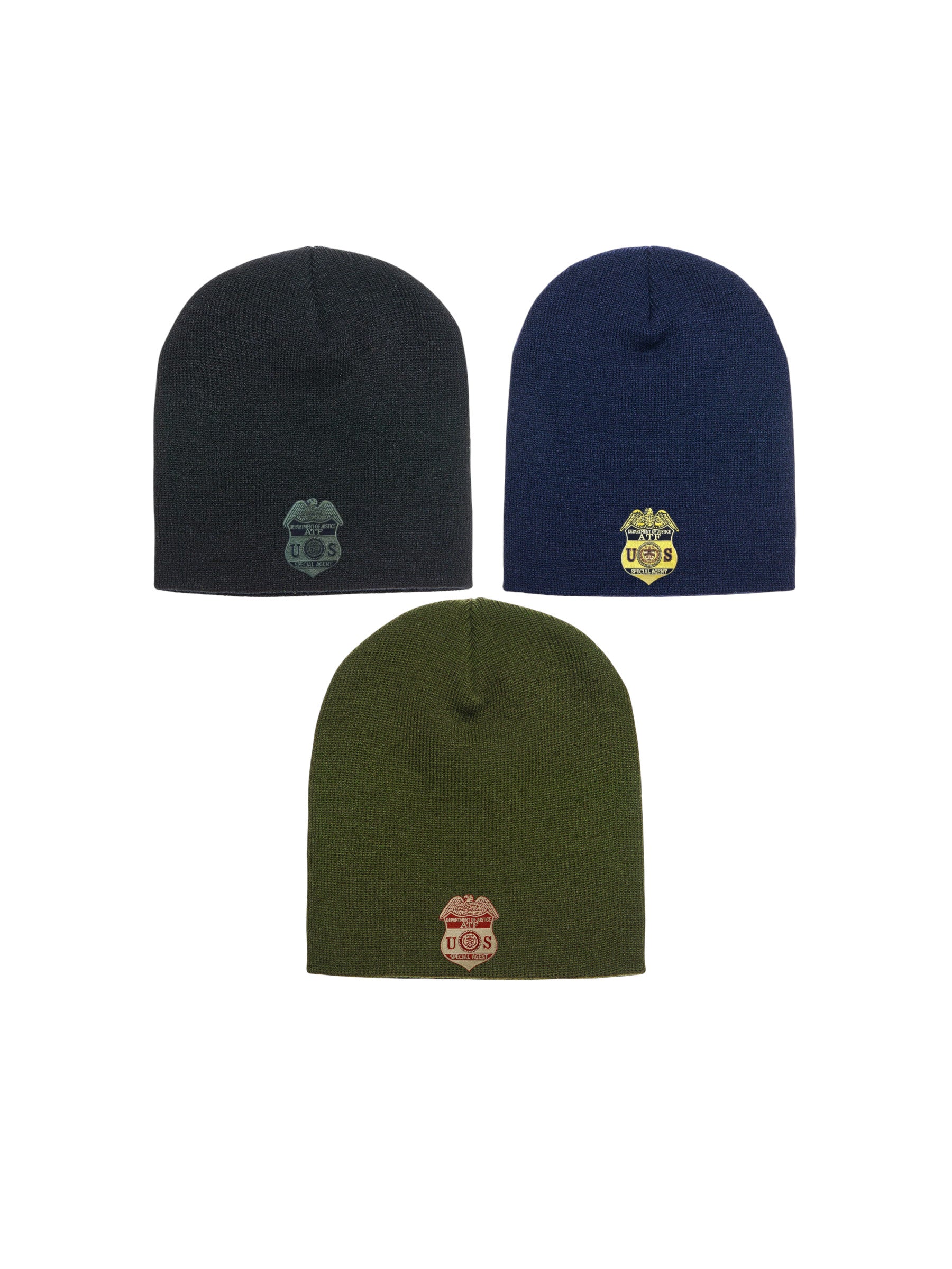 ATF SPECIAL AGENT BADGE SKULL KNIT BEANIE – Sally's Cop Shop