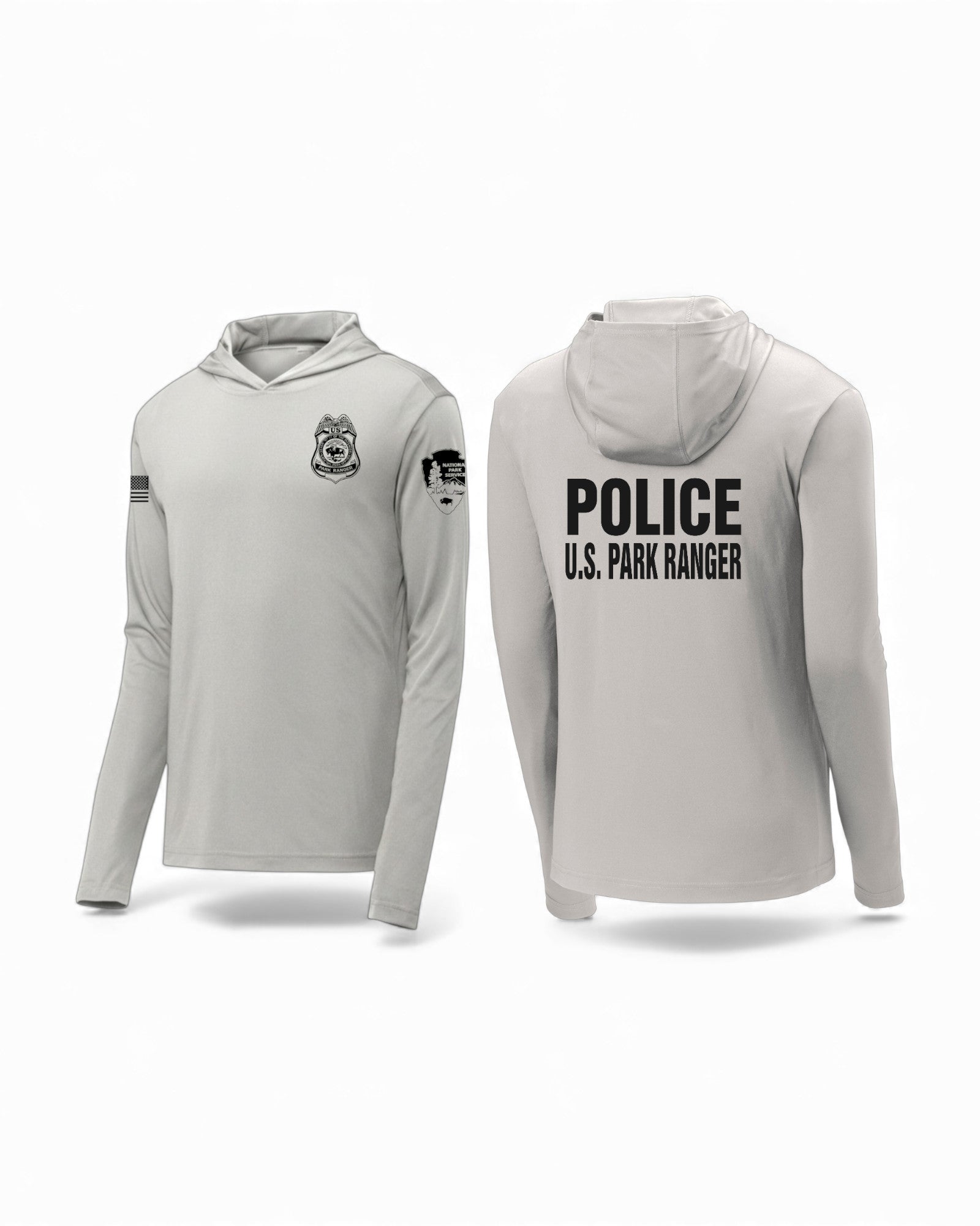 NPS POLICE SPORT TEK WICKING HOODED PULLOVER SILVER-ST358 – Sally's Cop ...