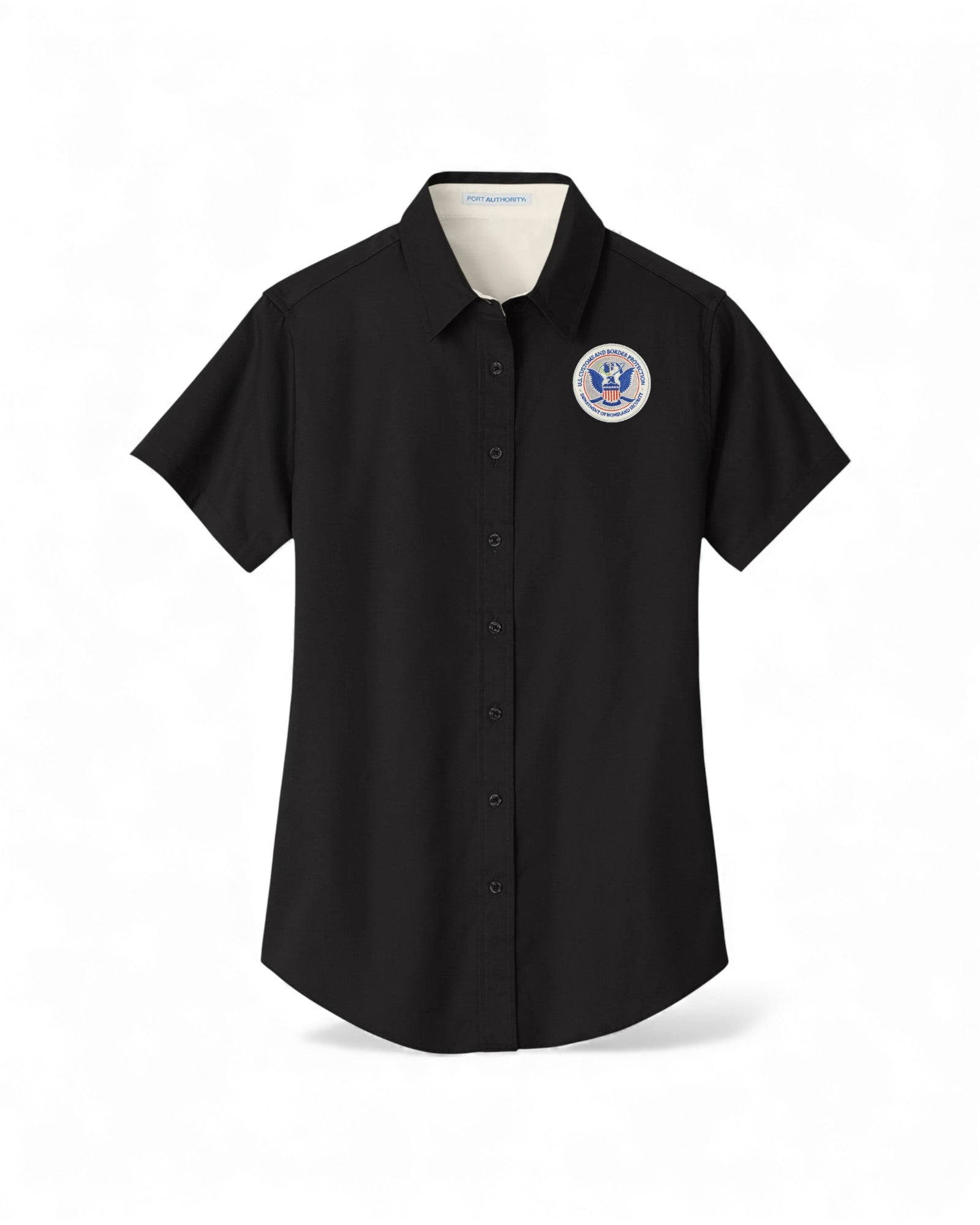 WOMEN'S CBP SEAL BUTTON UP DRESS SHIRT-L508 – Sally's Cop Shop
